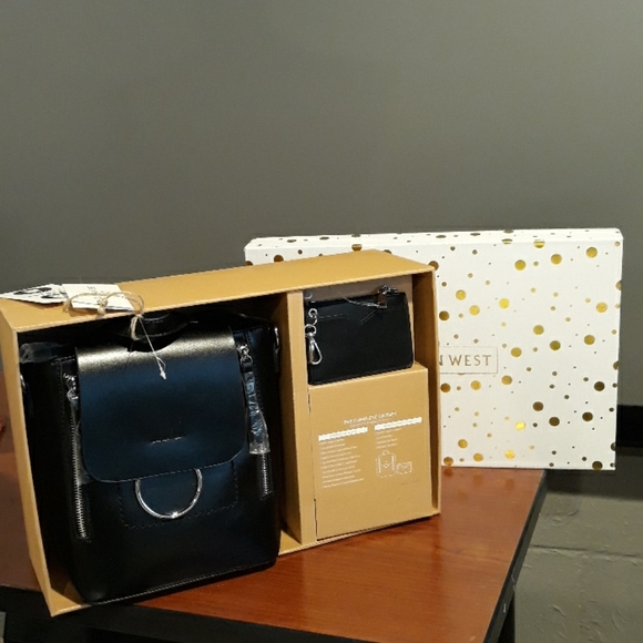 Madison West | Bags | New Madison West Vegan Leather Backpack Wallet G ...